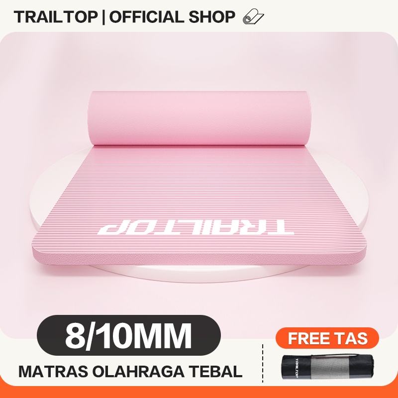 Jual TrailTop Matras Olahraga Yoga Tebal 8/10mm NBR Matras Yoga Premium ...