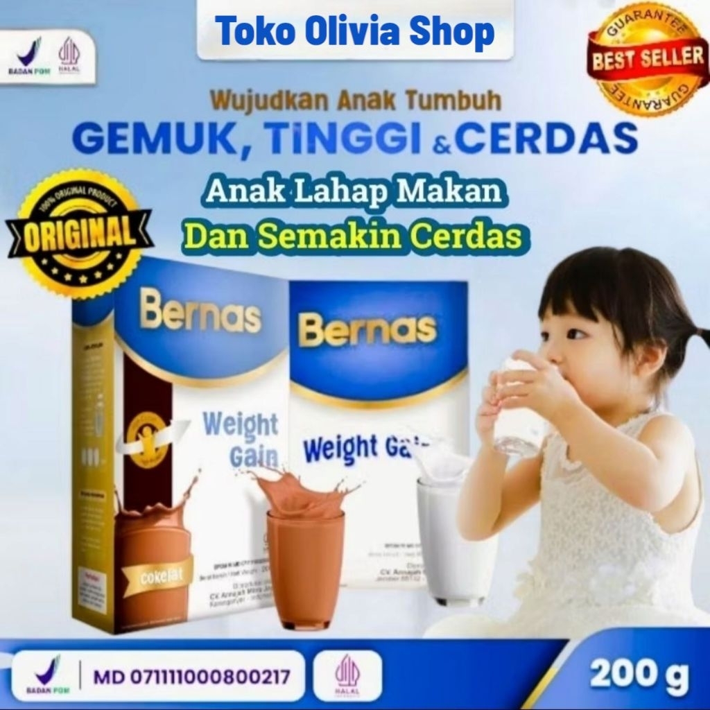 Jual SUSU BERNAS 2 Box (200gx2) Varian Rasa ~ Susu Anak Menambah Berat ...