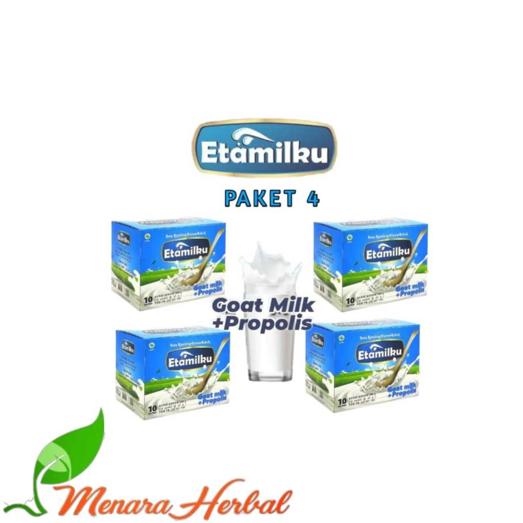 Jual Susu Kambing Etamilku Paket 4 | Susu Kambing Etawa Plus Propolis ...