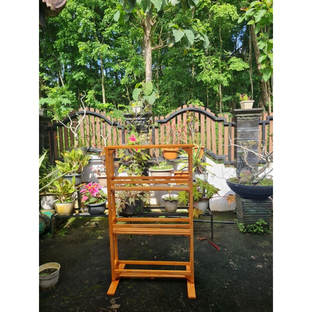 Jual Rak Bensin Eceran Minimalis Kayu Mahoni Kokoh 3 Baris Diperlis dan ...