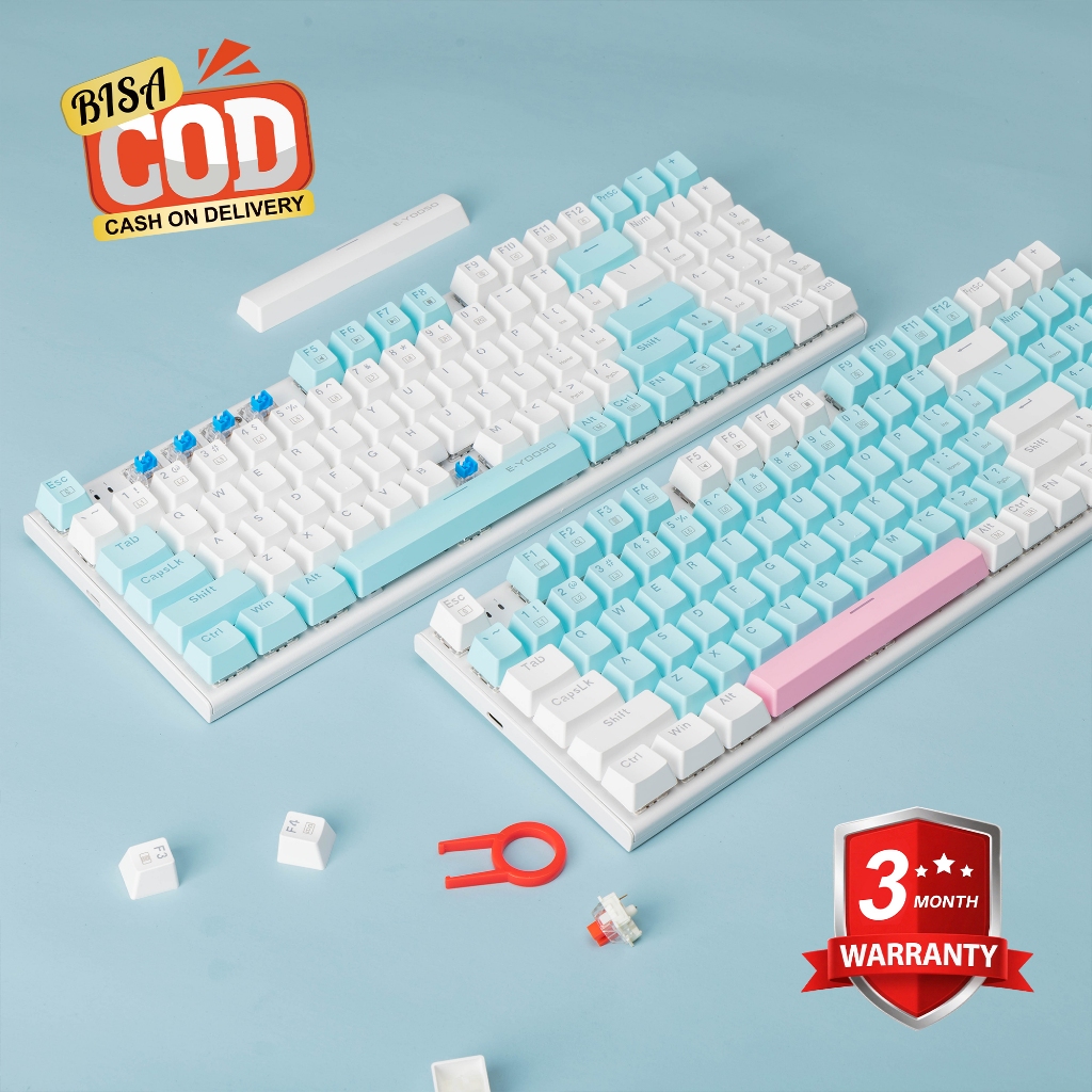 Jual E-YOOSO Z-19 Mechanical Keyboard Hotswap Wired Layout Blue/Red ...