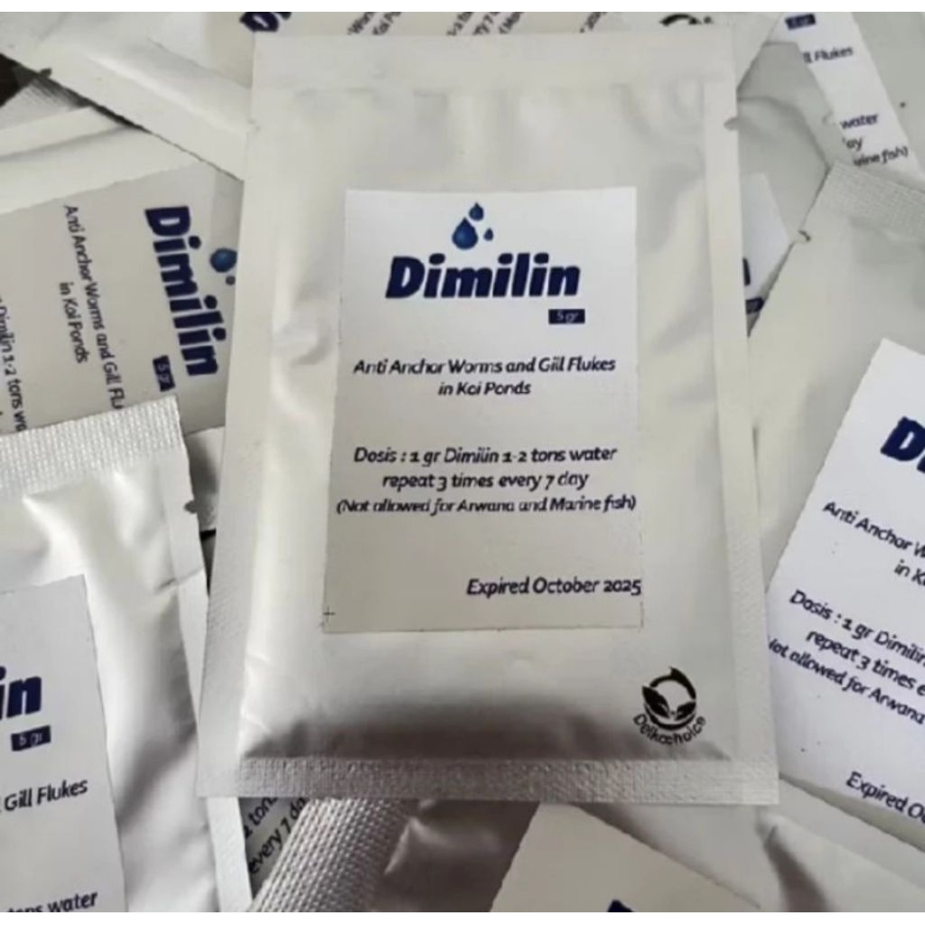 Jual DIMILIN 5 gram obat pembasmi kutu dan parasit ikan khususnya pada ...