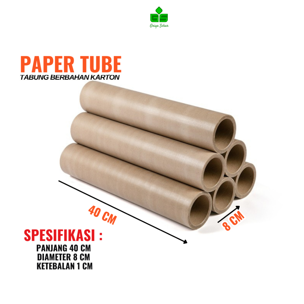 Jual Tabung Karton / Selongsong / Paper Core Tube - Panjang 40 cm ...