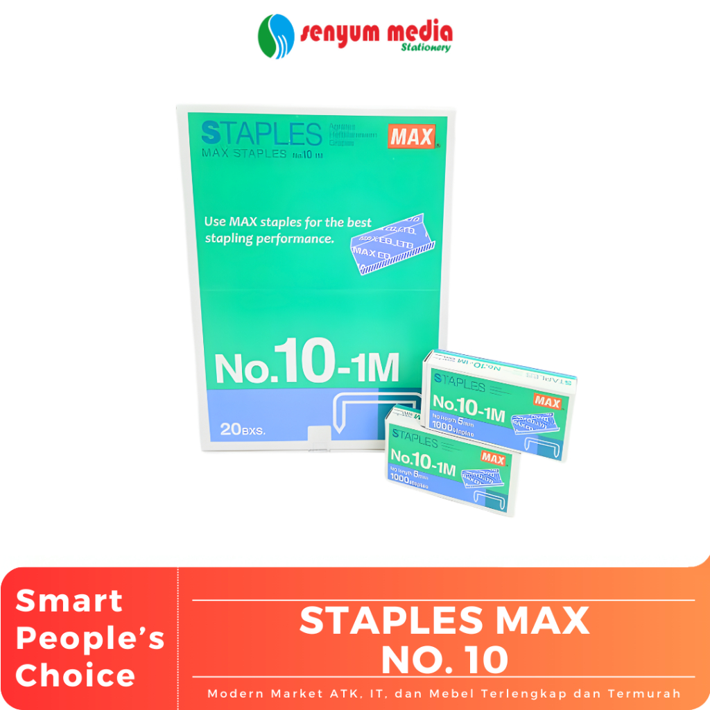 Jual Staples Max / Isi staples kecil No. 10 ( 1 PAK ) (S:PAK) | Shopee ...