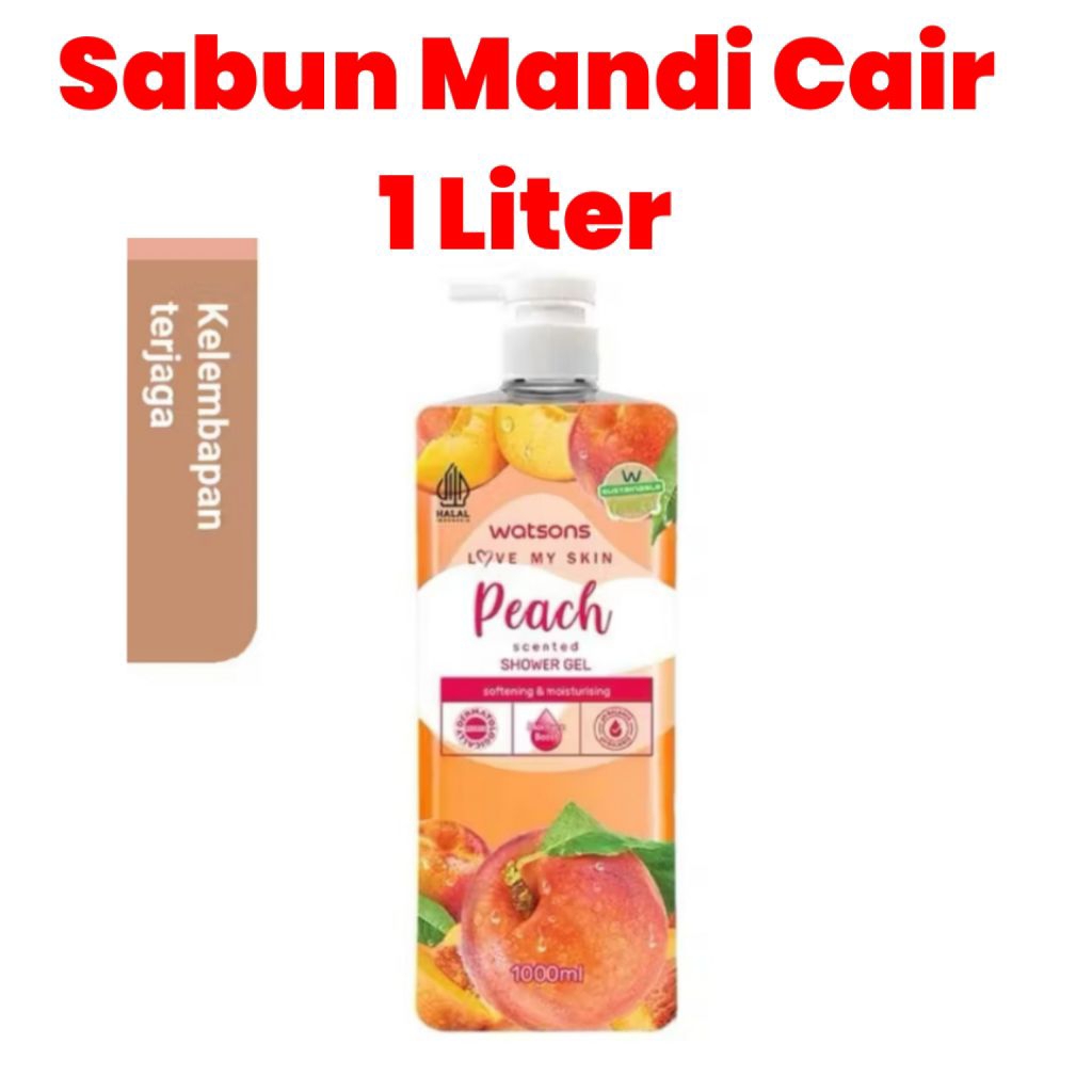 Jual Sabun Mandi Cair 1 Liter Merek WATSON peach | Shopee Indonesia