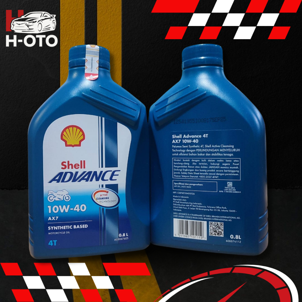 Jual Oli Shell Advance AX7 10W-40 0.8L | Shopee Indonesia