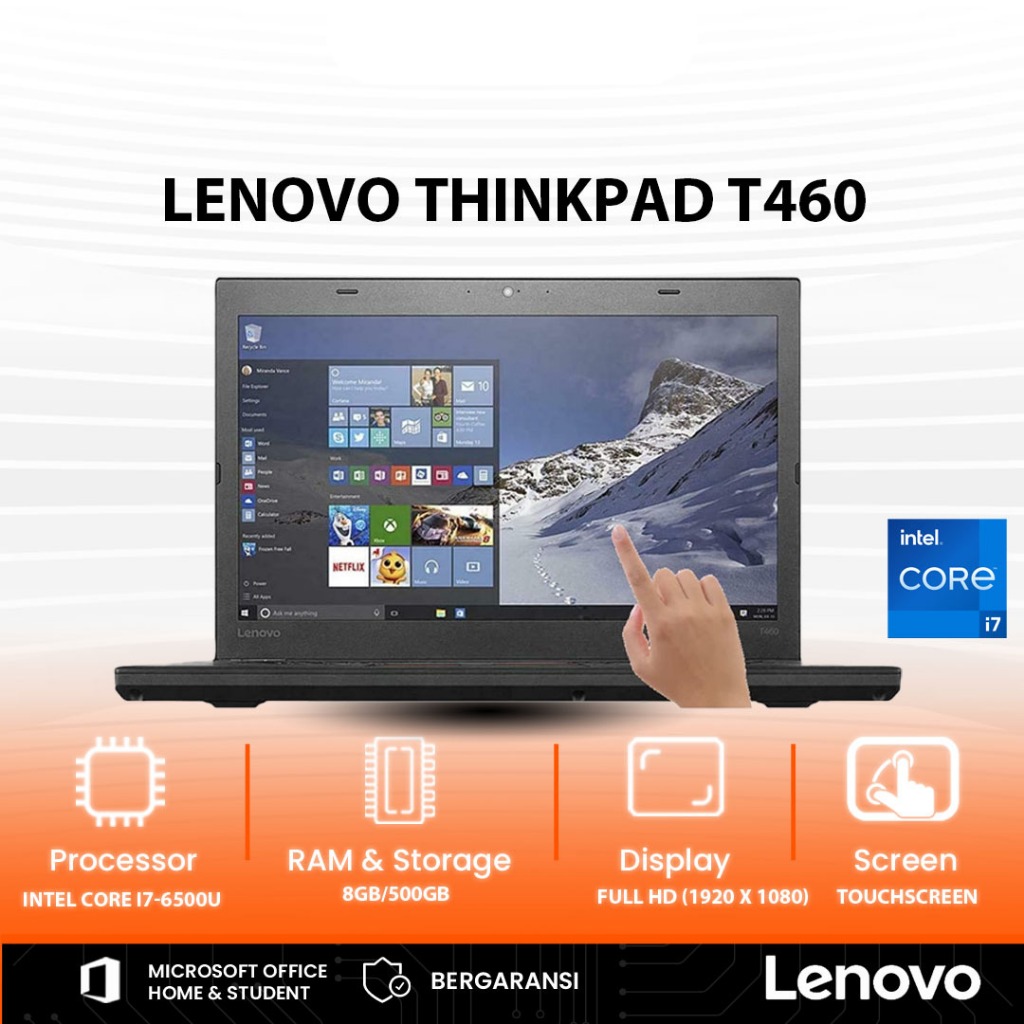 Jual Lenovo ThinkPad T460 i7 6500U | 8GB | 256GB | Full HD Touchscreen ...