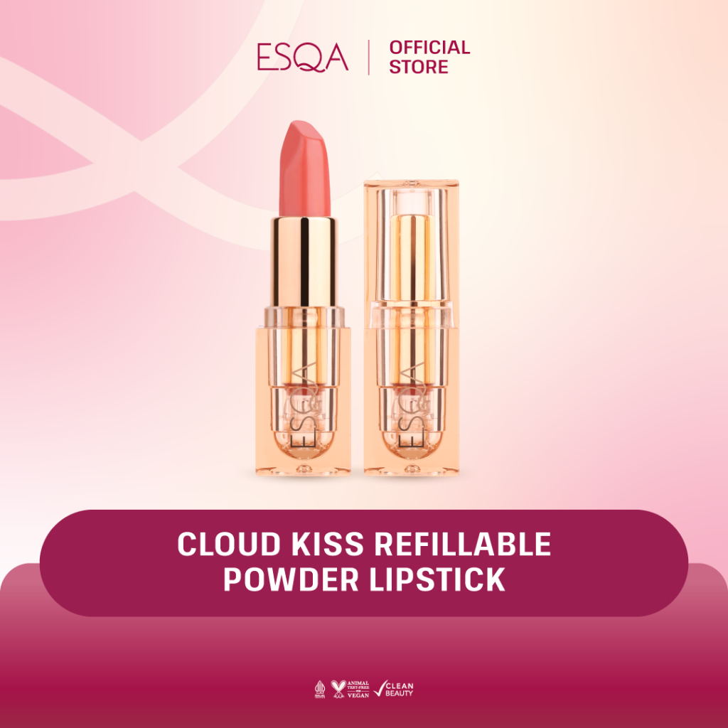 Jual [GIFT] ESQA Cloud Kiss Refillable Powder Lipstick - Electric Fire ...