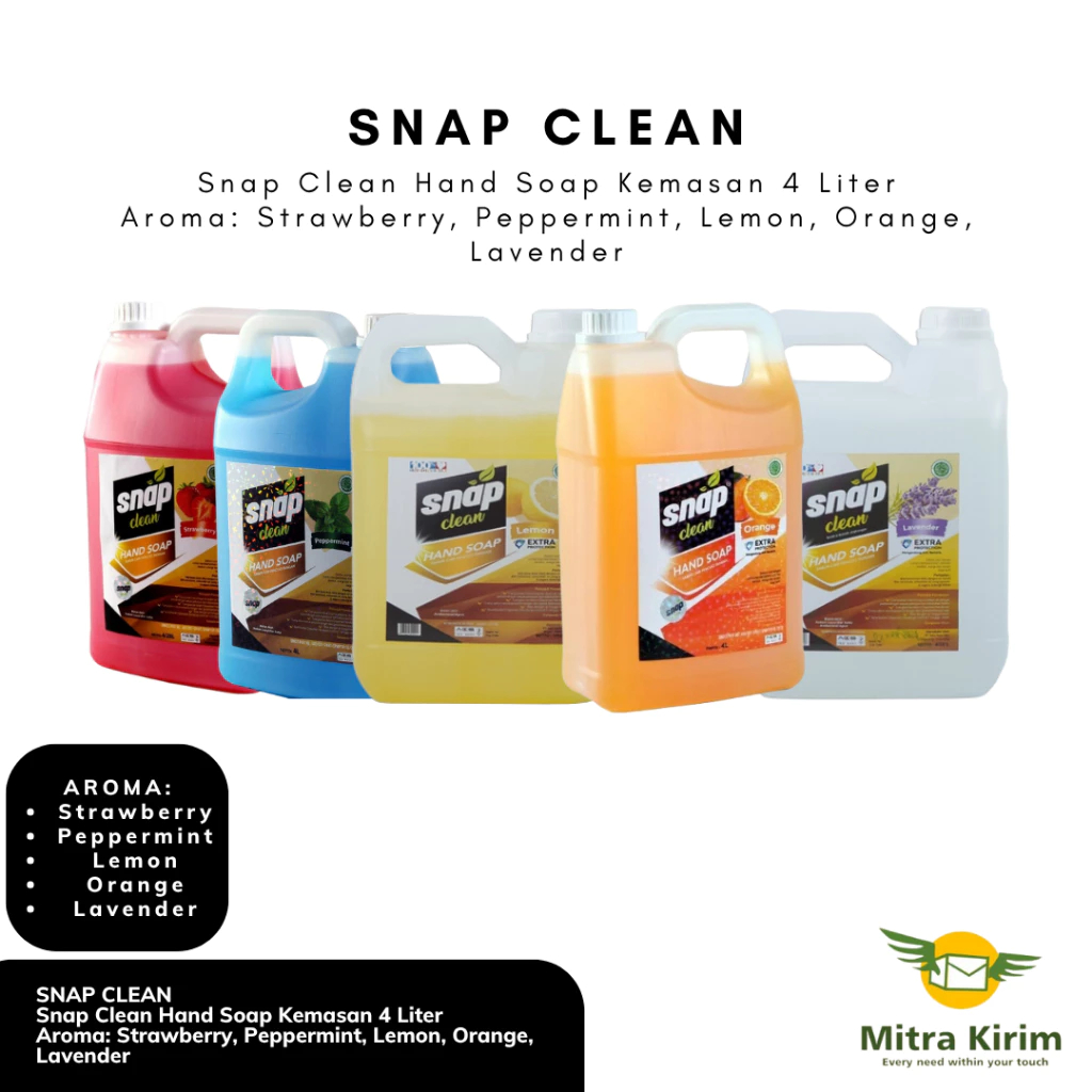 Jual Snap Clean Hand Soap / Sabun Cuci Tangan Kemasan Jerigen 4 Liter ...