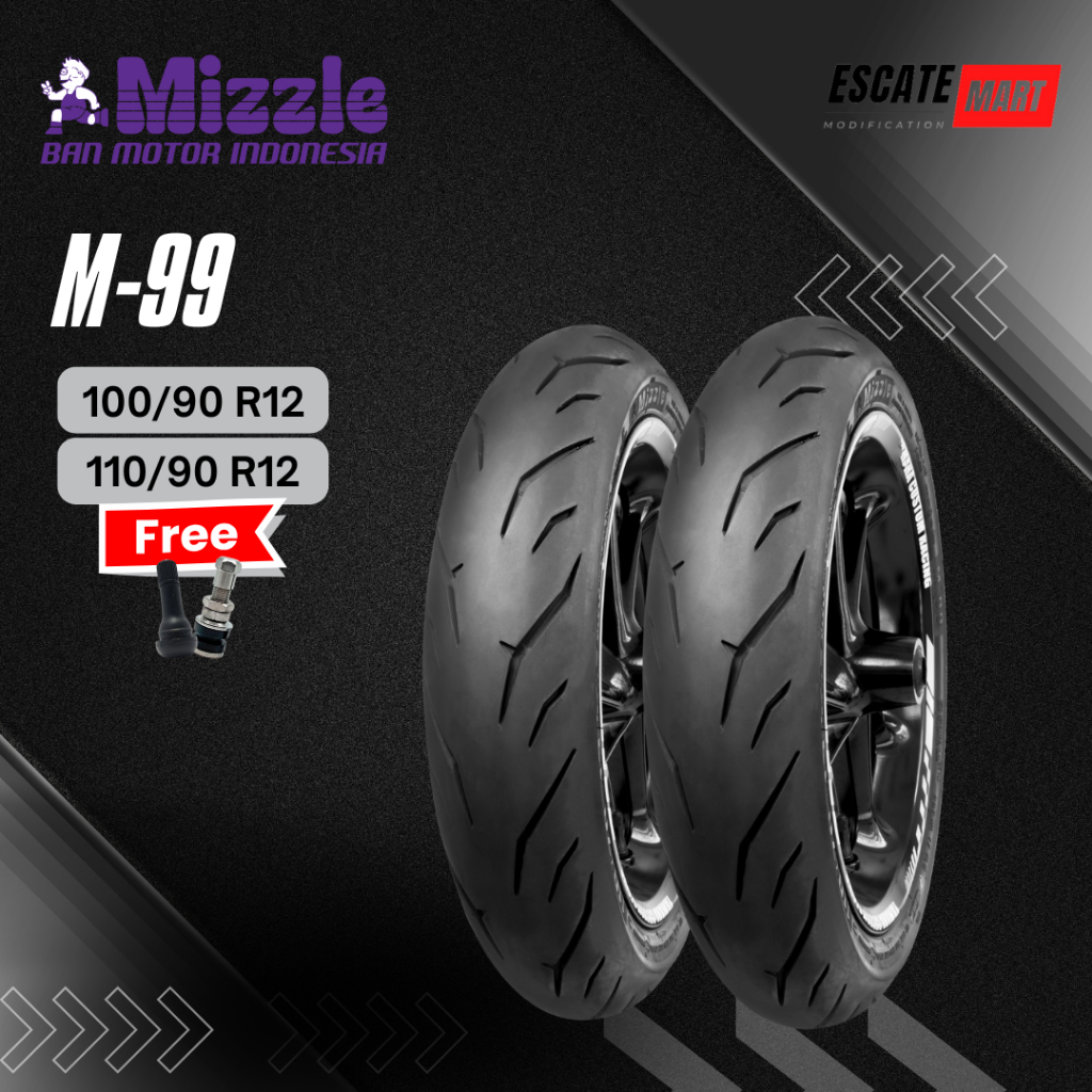Jual MIZZLE M99 100/90 110/90-12 Tubeless - Ban Motor Mizzle M99 Ring ...