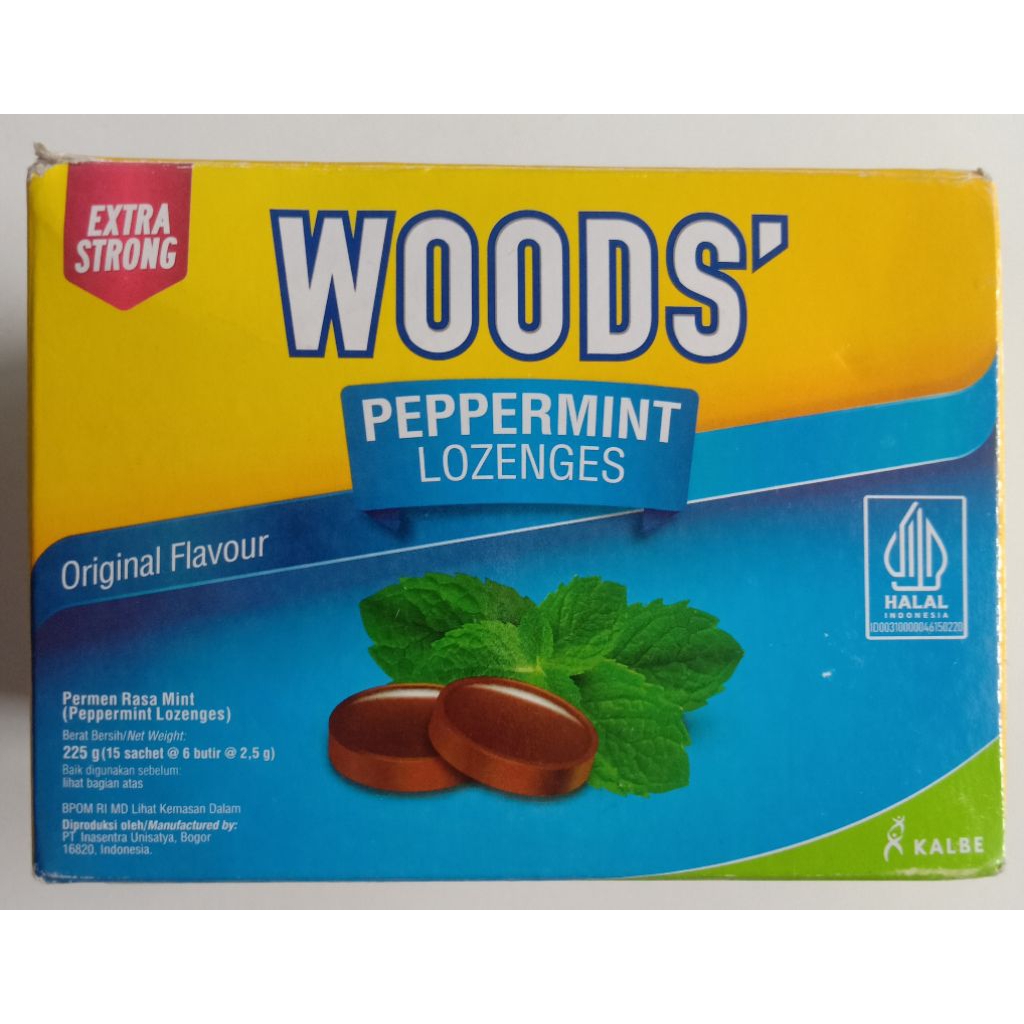 Jual permen pelega tenggorokan woods' peppermint lozenges box (isi 15 ...