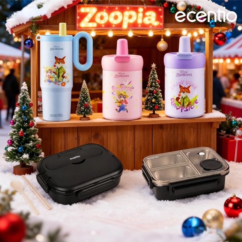 Jual [kado natal] Ecentio Zootopia Tumbler 750ml/500ml Portable lunch ...