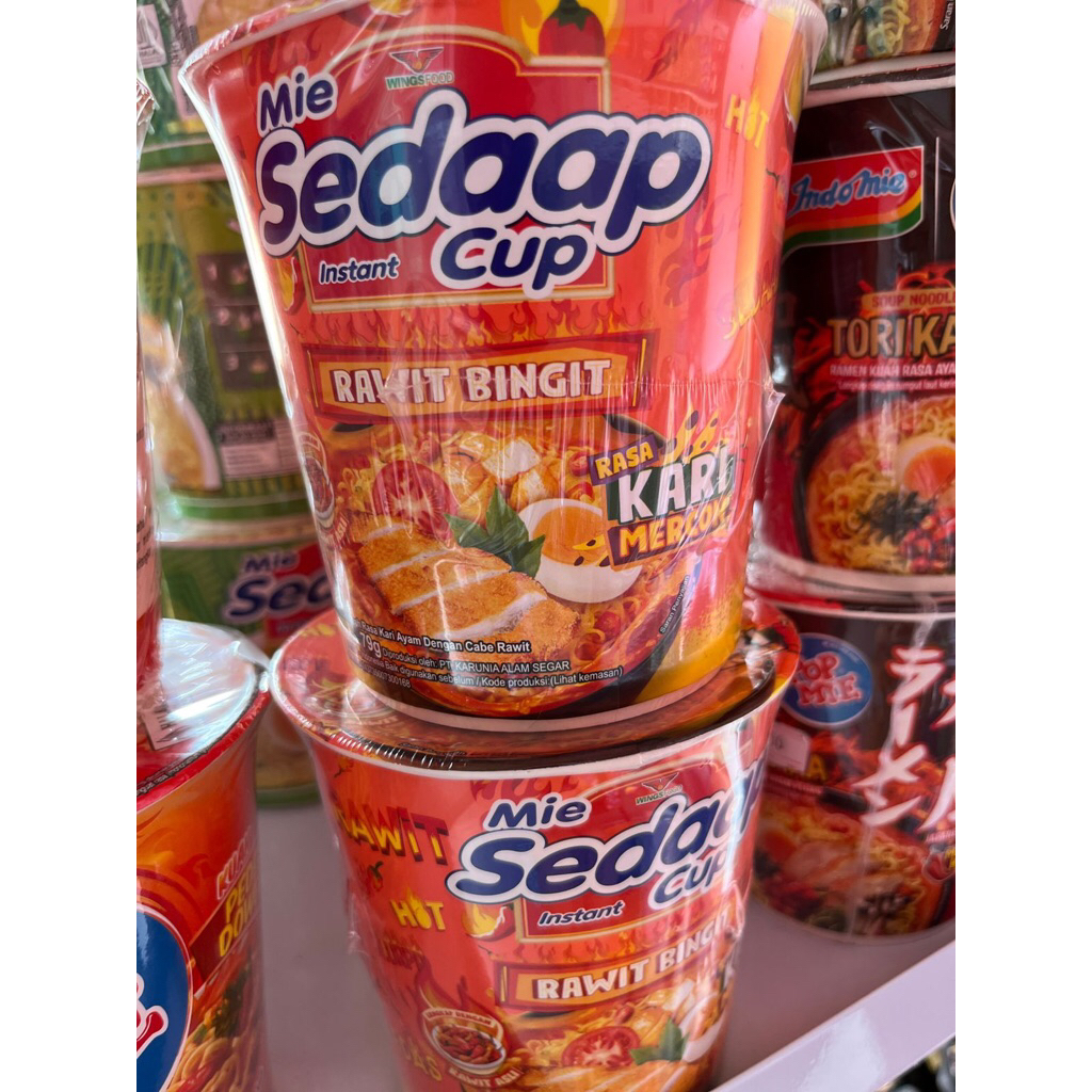 Jual Pop Mie Sedap Cup Kari Mercon 79 g | Shopee Indonesia