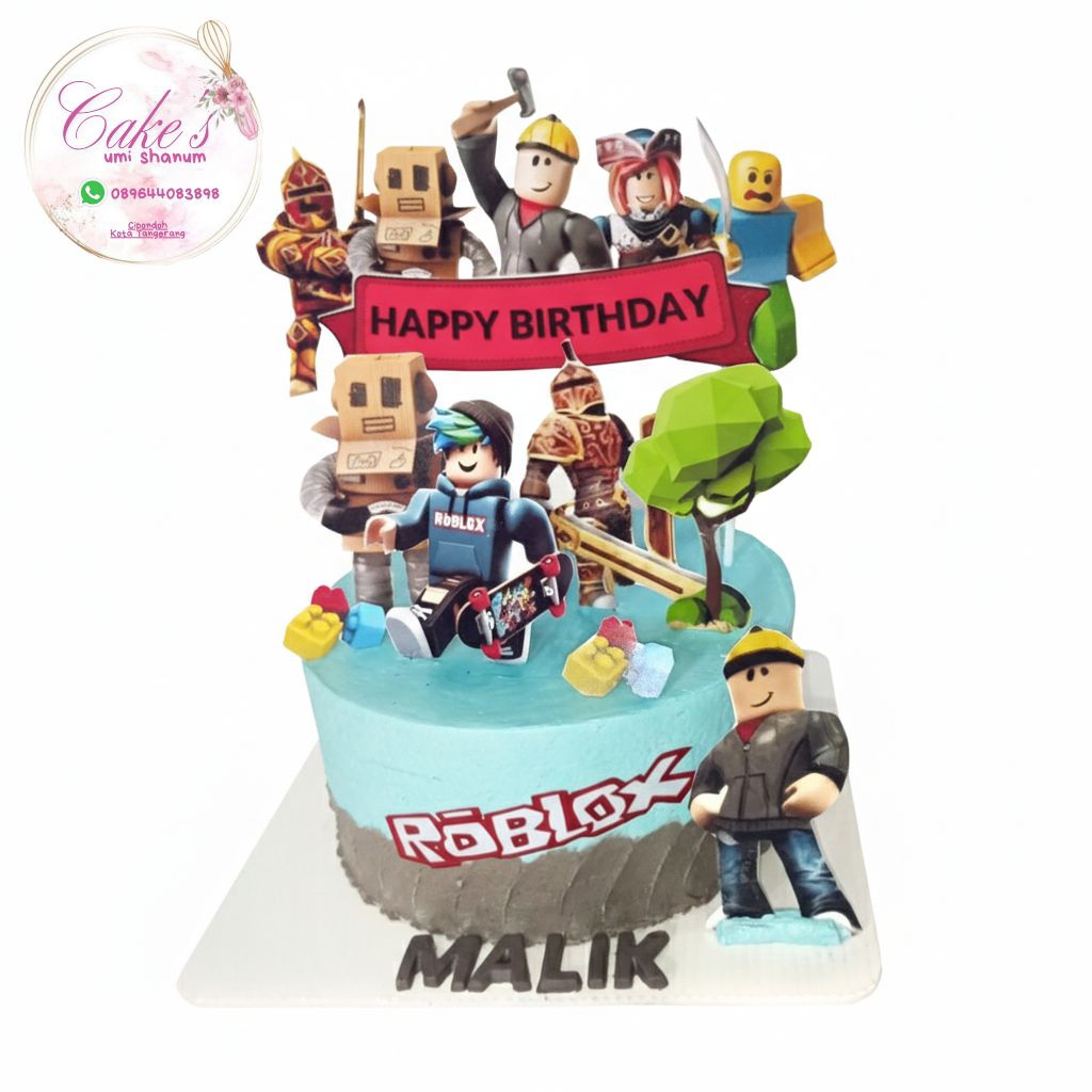 Jual kue ulang tahun roblox kue ulang tahun anak cake roblox | Shopee ...