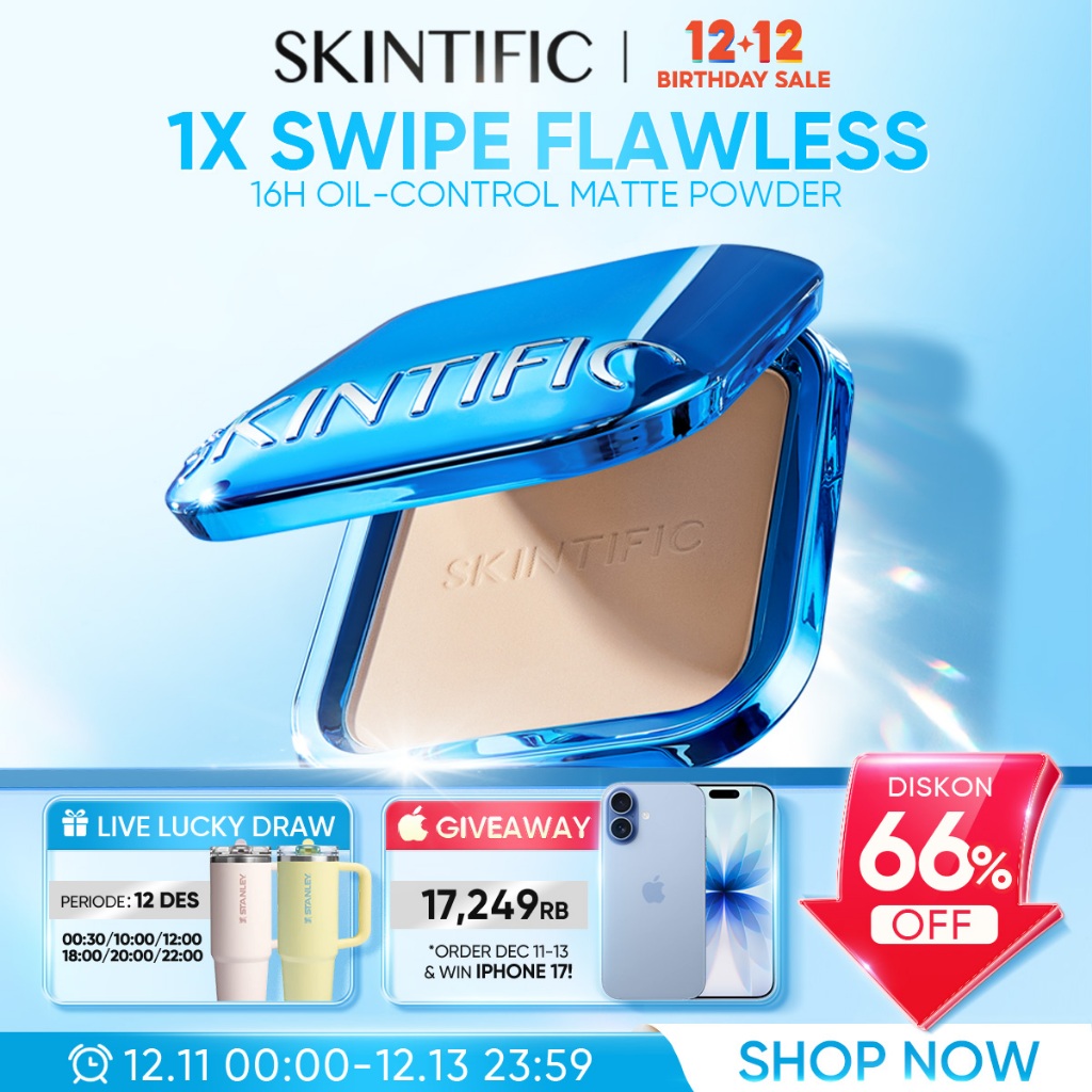 Jual SKINTIFIC - Ultra Cover Powder Foundation 9g | Two Way Cake ...