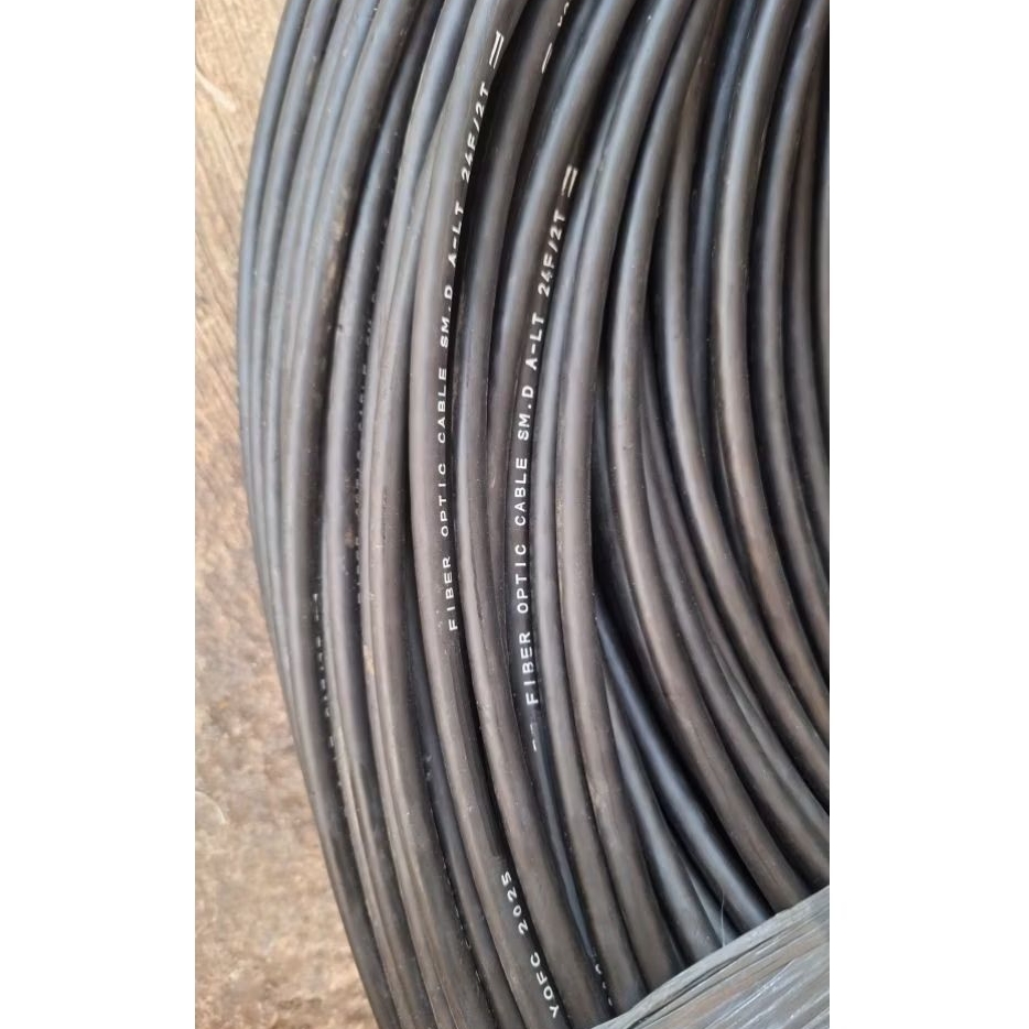 Jual kabel fiber optik FO Adss span100 G652D 24core panjang 500m Polos ...