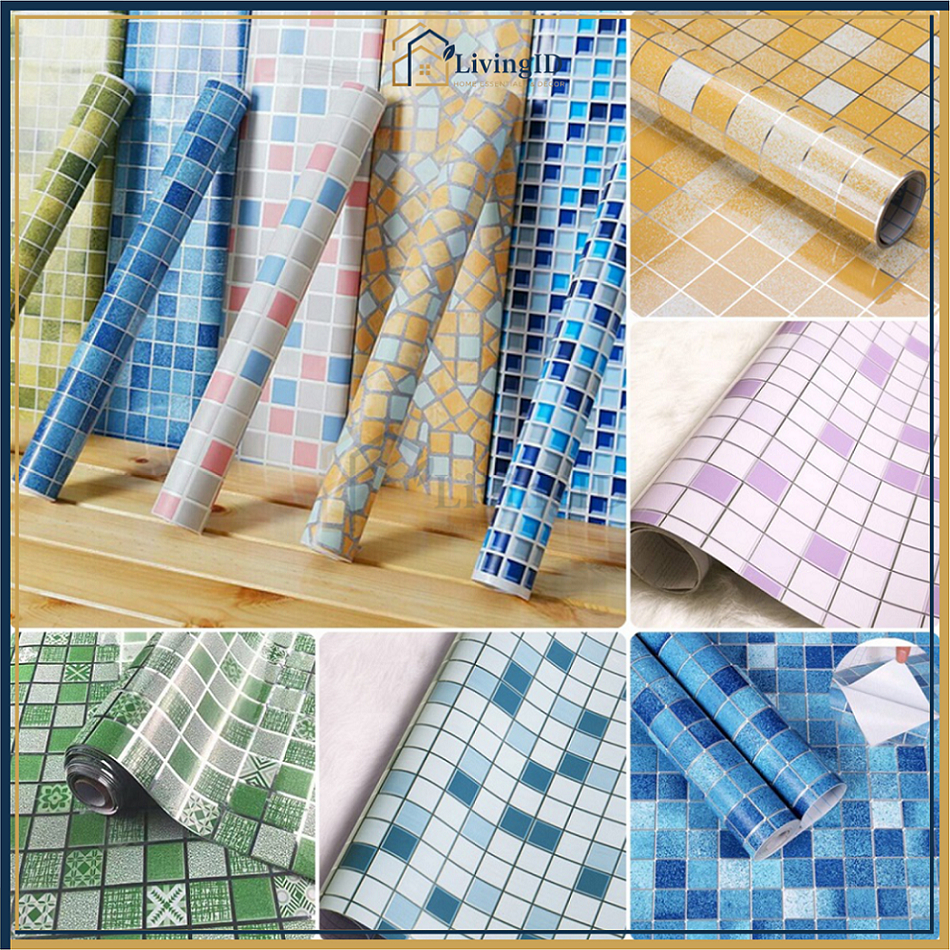 Jual LivingID Wallpaper Dinding Stiker Dapur Dan Kamar Mandi Anti Air ...