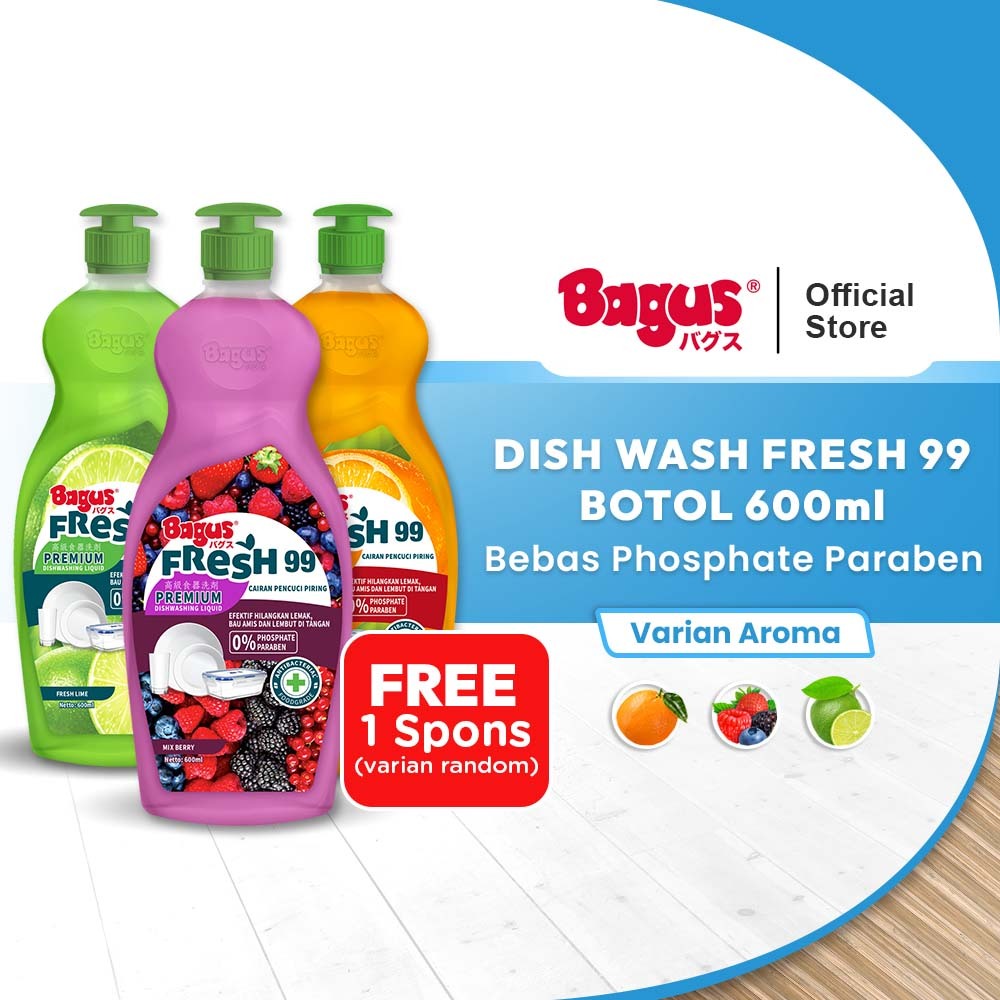 Jual Bagus Fresh 99 Premium Anti Bacterial Dish Washing Liquid Botol ...