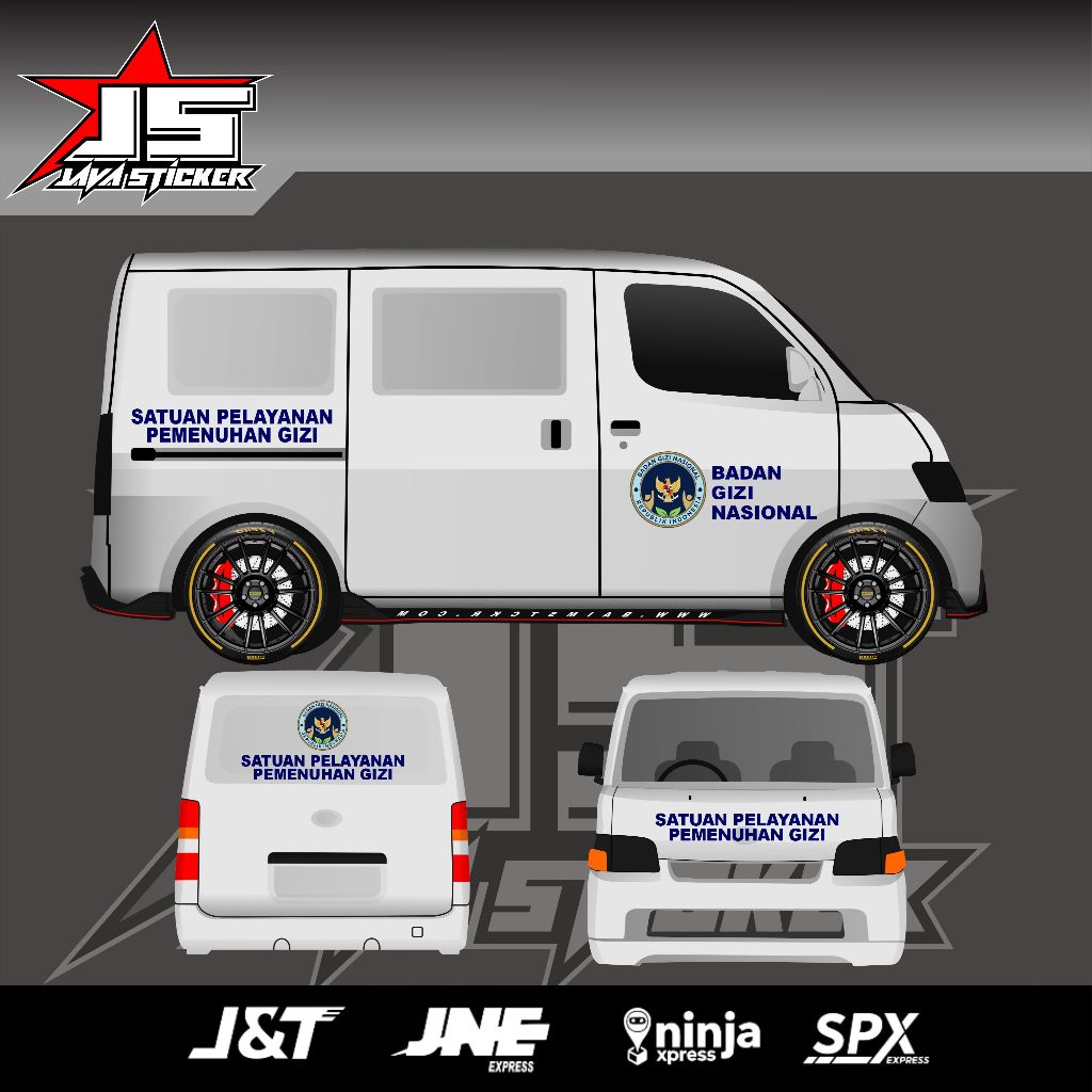 Jual Stiker MBG SPPG BGN Full Body Badan Gizi Nasional Grandmax Van ...