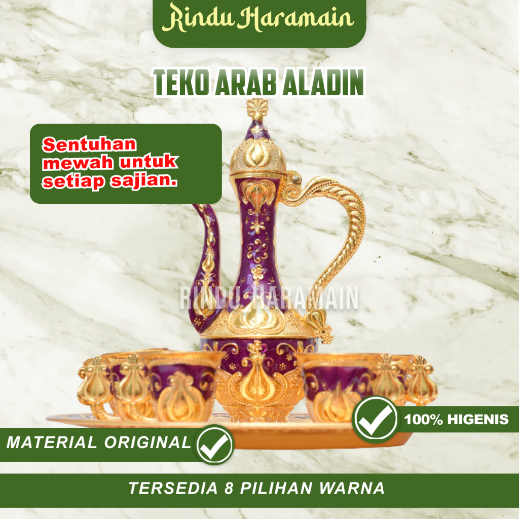 Jual Rindu Haramain - Teko Set Arab Aladin Emas Ornament Mewah khas ...