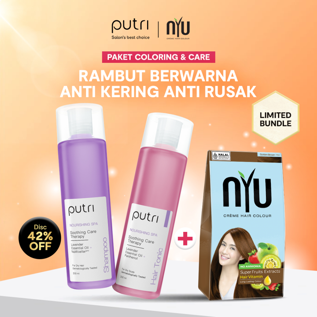 Jual [SPECIAL COLLAB NYU] Putri Paket Coloring & Care | Shampoo 200mL ...