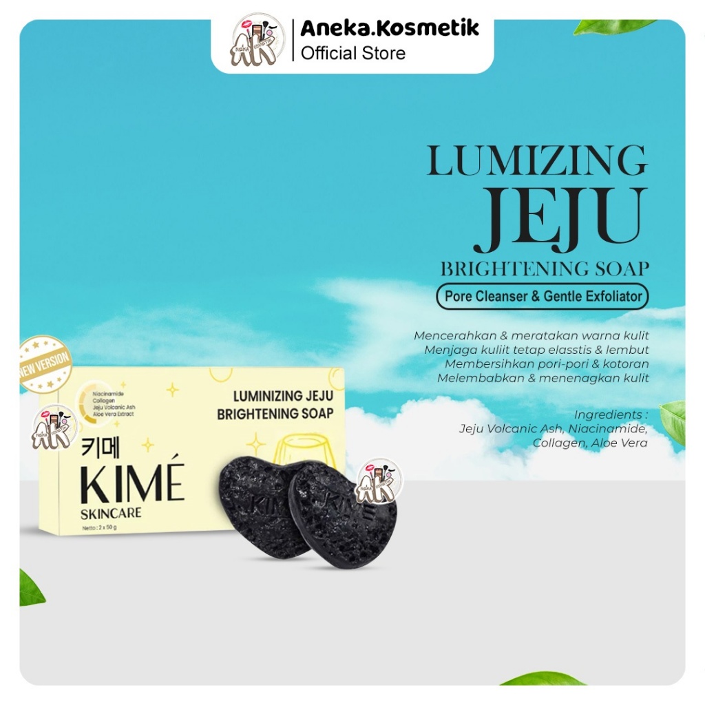 Jual KIME LUMINIZING JEJU BRIGHTENING SOAP 2X50GR ( SABUN PENCERAH ...