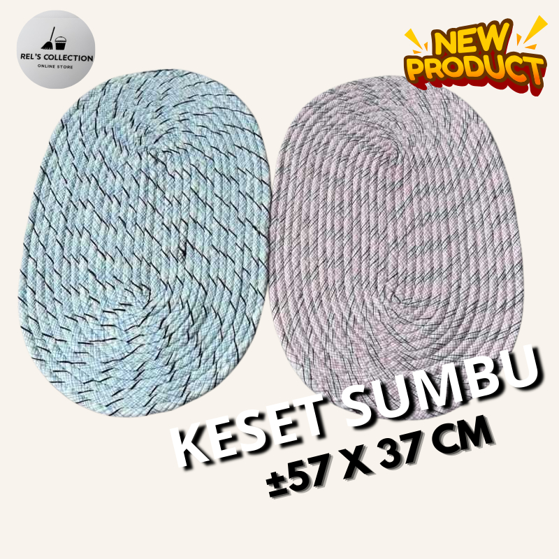 Jual Keset Sumbu Oval JUMBO Tebal 57x37 cm - Keset Kaki Serap Air Anti ...