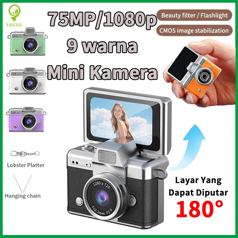 Jual 75MP Kamera Digital Mini Seukuran Telapak Tangan Layar Selfie yang ...