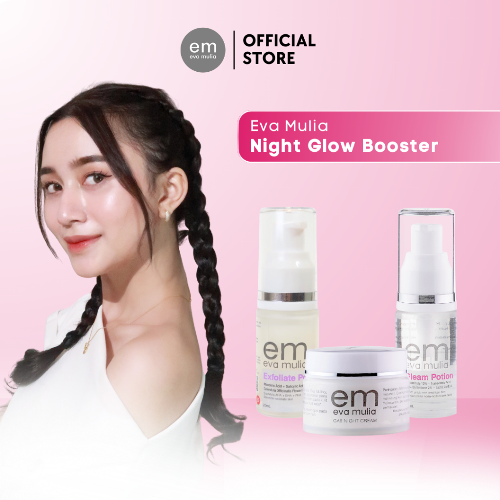 Jual Eva Mulia Night Glow Booster - Rangkaian Skincare di Malam Hari ...