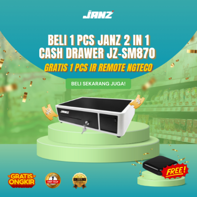 Jual JANZ Cash Drawer and Receipt Printer 2in1 Smart Drawer Hybrid JZ ...