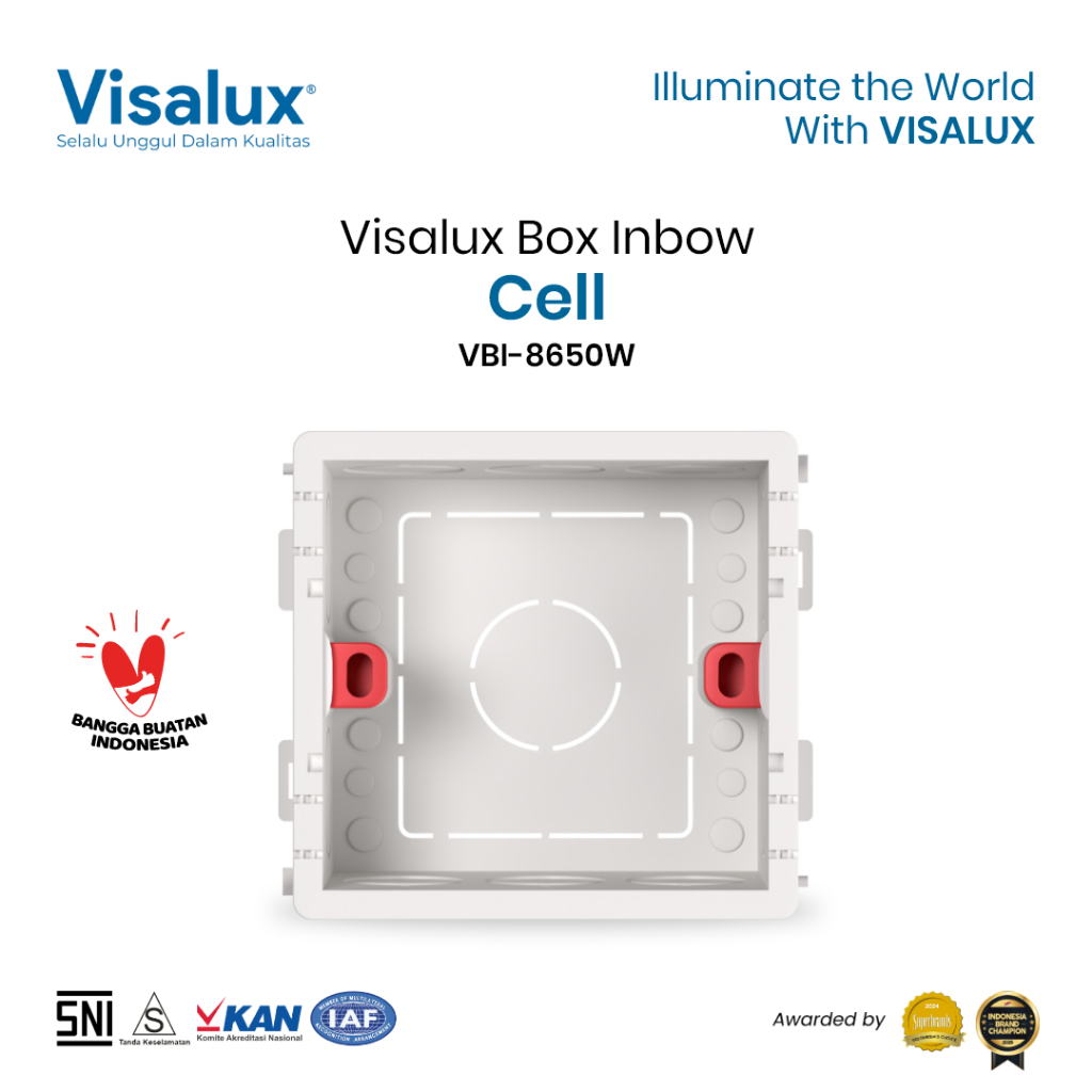 Jual Visalux Cell Box Inbow Dus Saklar & Stop Kontak (CELL-VBI8650W ...