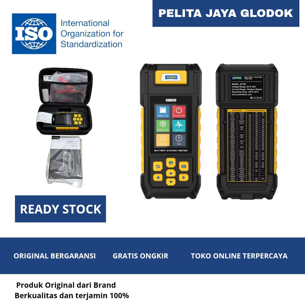 Jual NEW VERSION AUTOOL BT760 Alat Tester Aki Mobil Motor Thermal ...