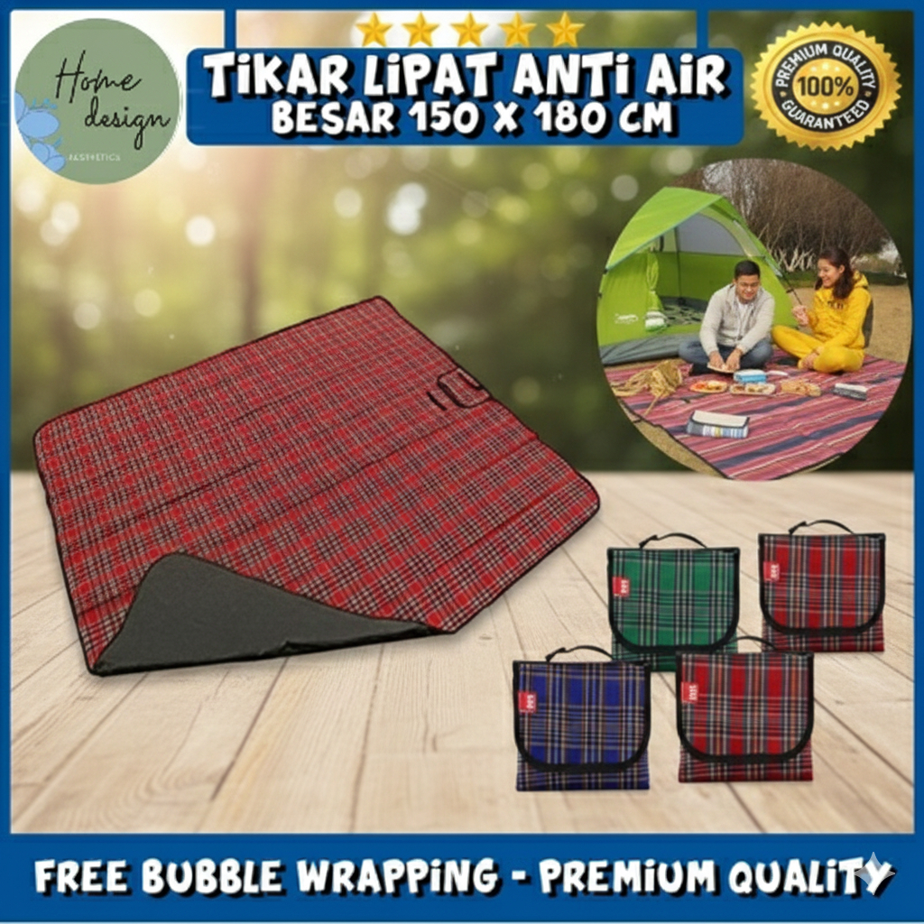 Jual Matras Tikar Lipat Besar Anti Air Tiker Piknik 150 x 180 cm ...