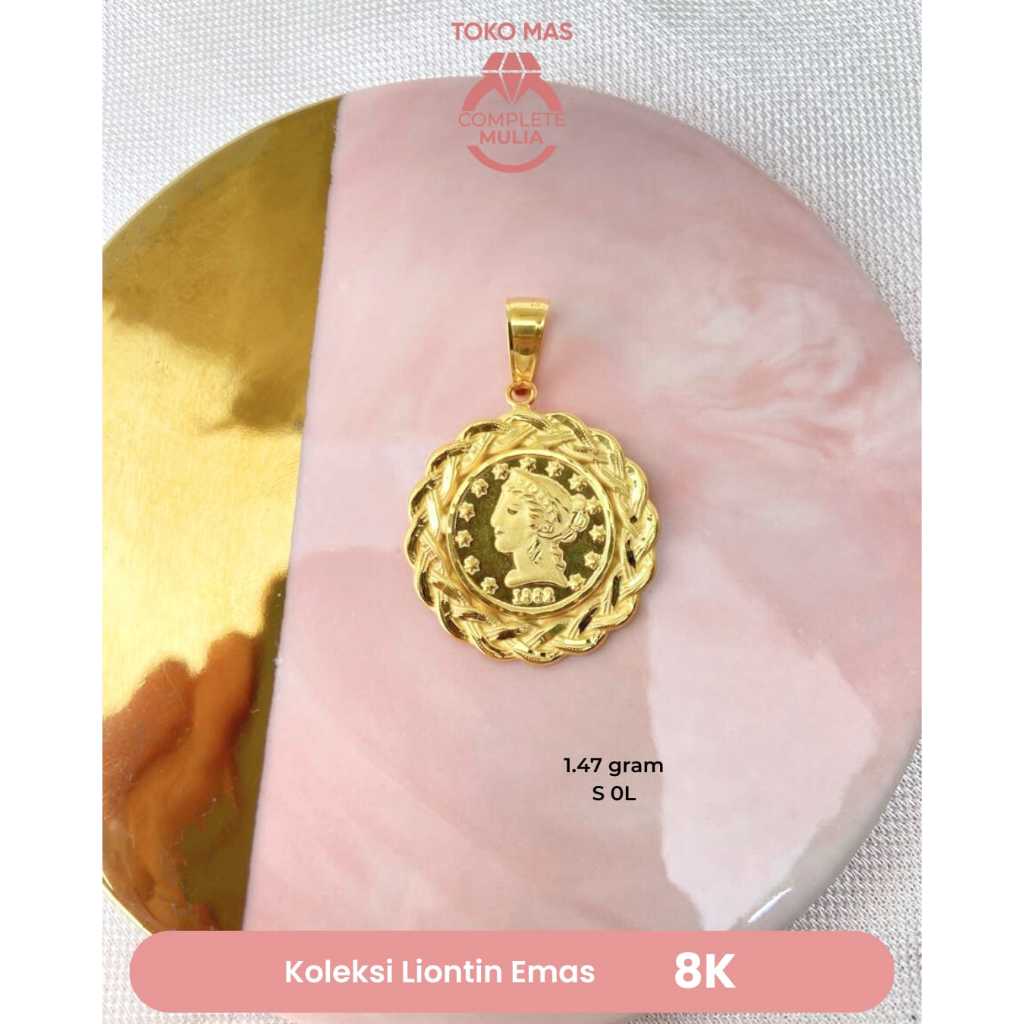 Jual Liontin Emas Model Ukon Koin 8K (Complete Mulia) | Shopee Indonesia
