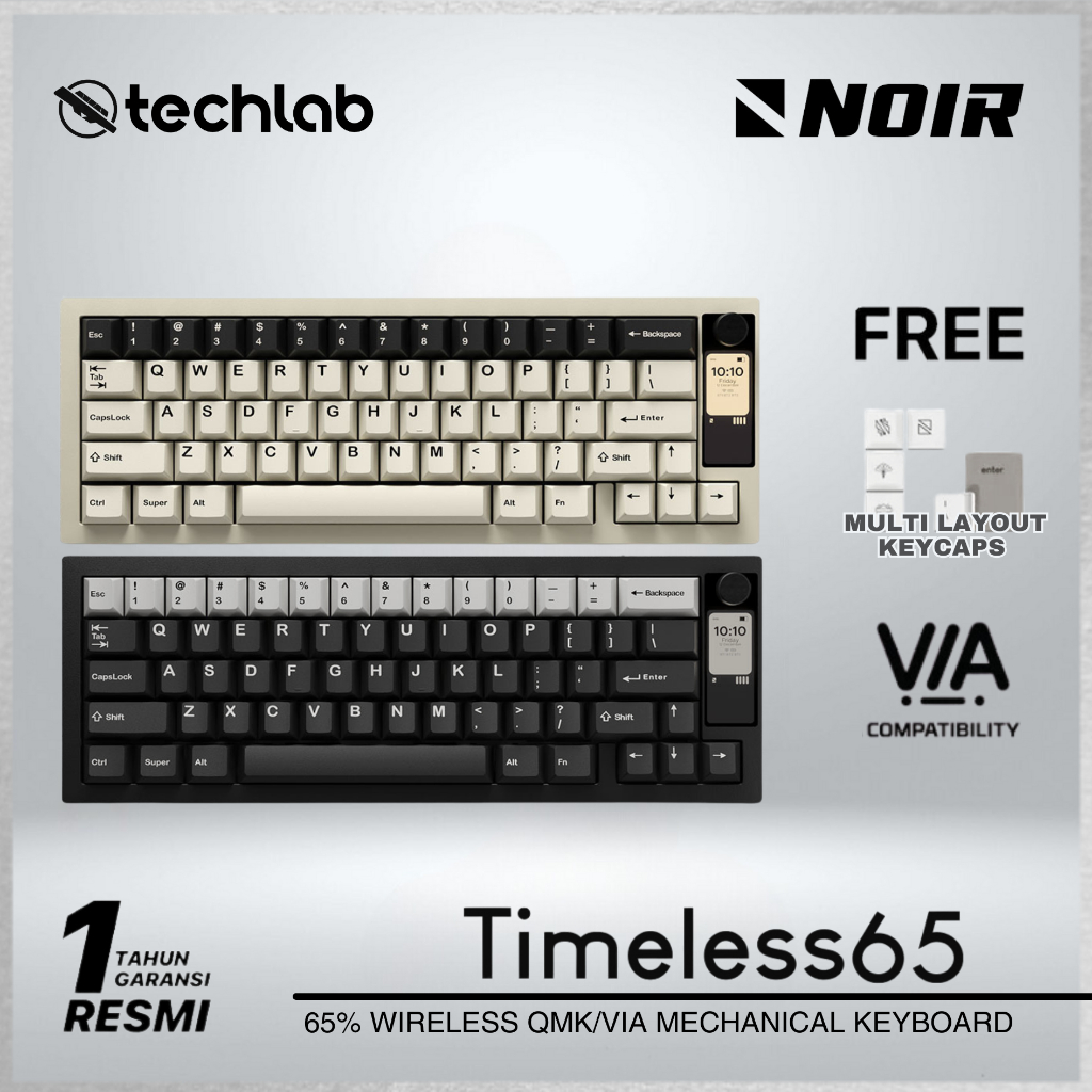 Jual Noir Timeless65 - 65% Multi Layout Wireless Mechanical Keyboard ...
