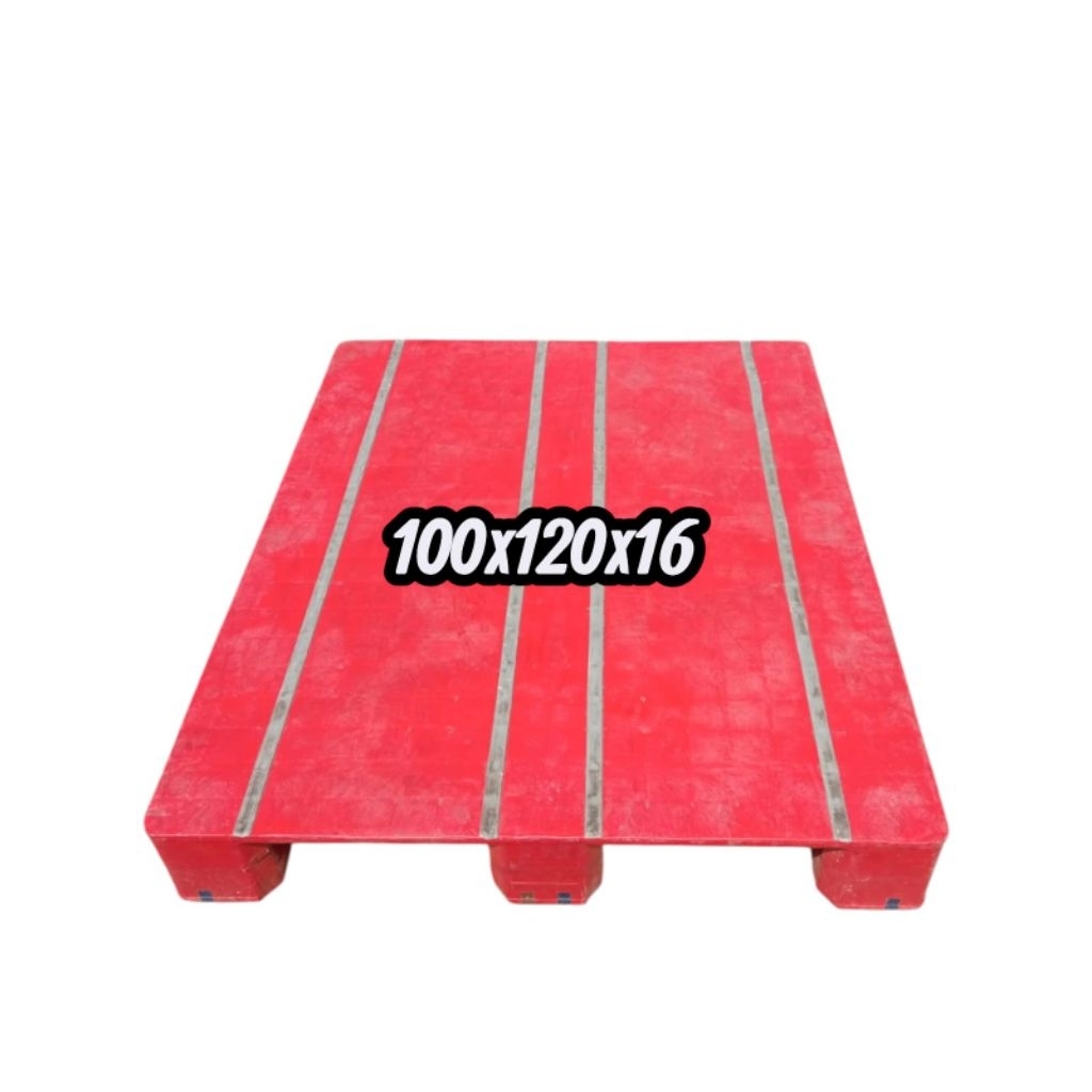 Jual Pallet plastik M Rata uk 100x120x16 merah | Shopee Indonesia