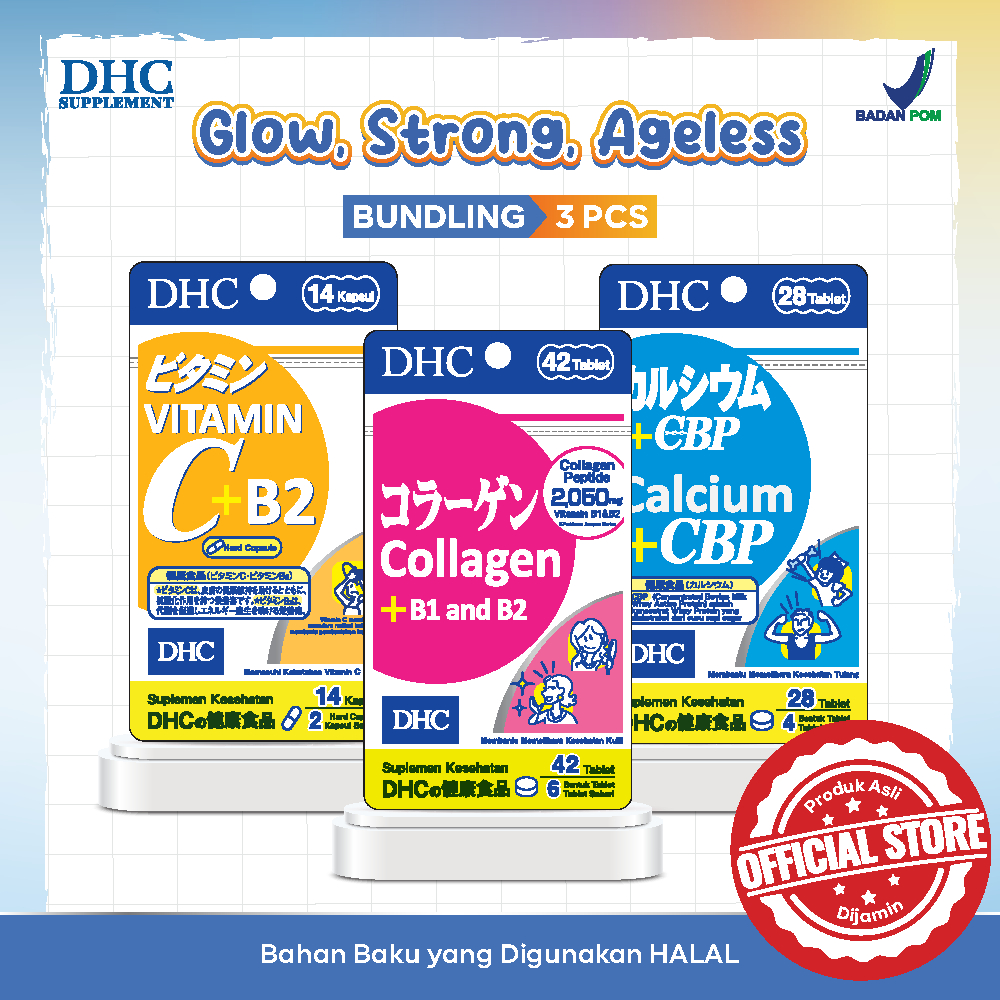 Jual Paket Bundling DHC Vitamin C, DHC Collagen, DHC Calcium + CBP ...