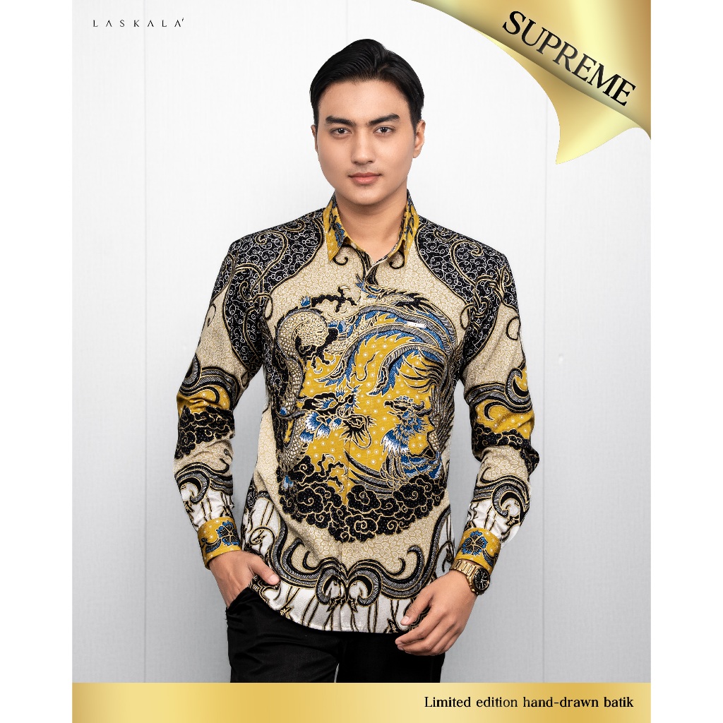 Jual Laskala Batik Premium Narapati Kemeja Batik Tulis Pria Slimfit ...