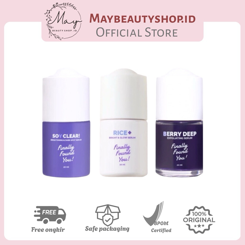 Jual Finally Found You Soy | Bright Serum |Darkspot | Berry Deep Serum ...