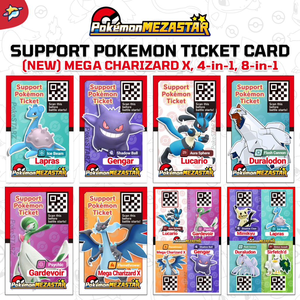 Jual Support Pokemon Ticket Card Pokemon Mezastar [Mega Charizard X ...