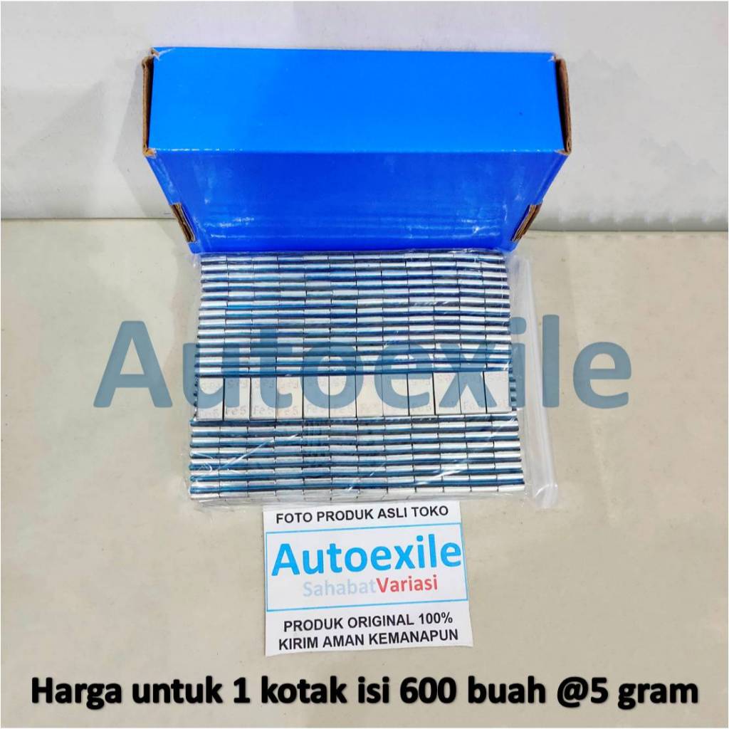Jual Besi Tempel Balancing Ban Premium Cetakan Fe 5 Gram Kotak 3 kg ...