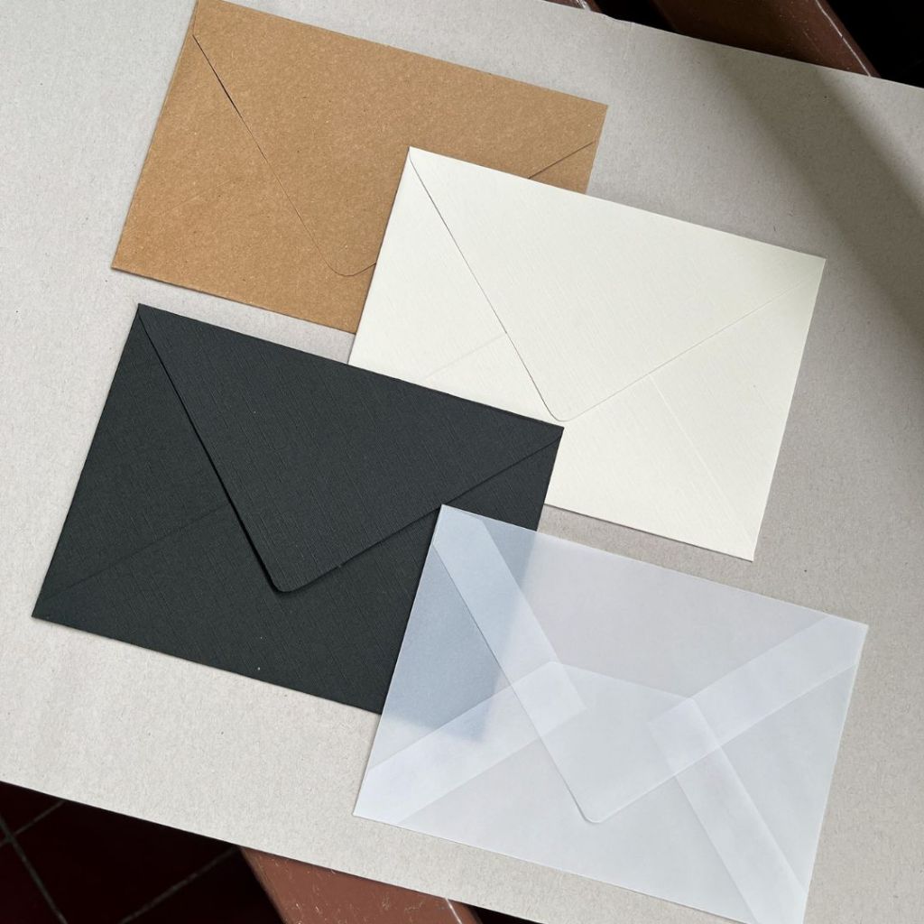 Jual Amplop Kraft Polos Amplop Kalkir Vellum Amplop Linen dengan Wax ...