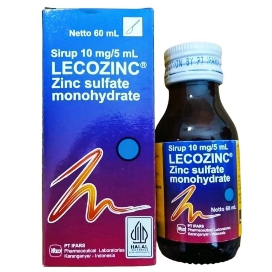 Jual LECOZINC Sirup (60ml) - Zinc Sulfate Monohydrate 10mg /5ml ...