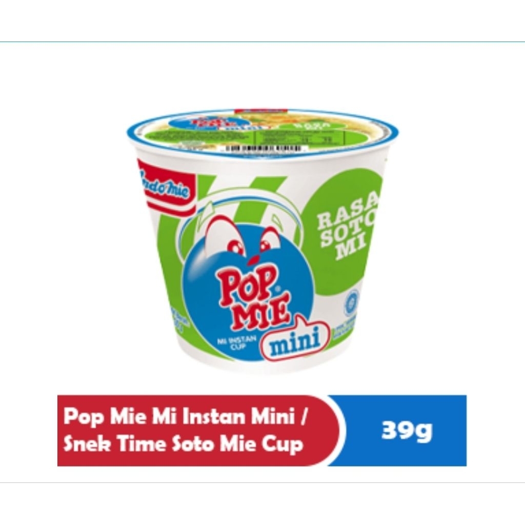 Jual POP MIE MI INSTAN MINI ATAU KECIL SNEK TIME SOTO ISI 12 CUP @39g ...