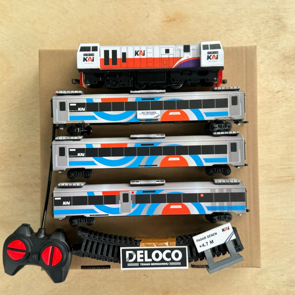Jual Paket Murah Rangkaian Miniatur Kereta Api RC ,lokomotif cc206,2 ...