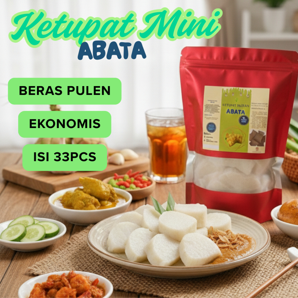Jual Ketupat Instan Mini Abata isi 33pcs 780gram / Mini Rice Cake ...
