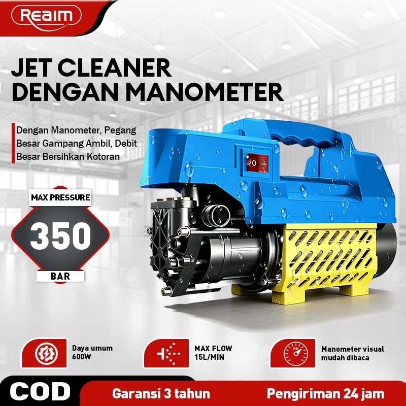 Jual Reaim jet cleaner mesin semprotan kencang 600W 350bar cuci mobil ...
