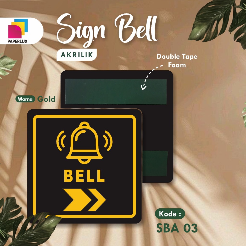 Jual Papan sign bell akrilik petunjuk bel rumah kualitas premium desain ...
