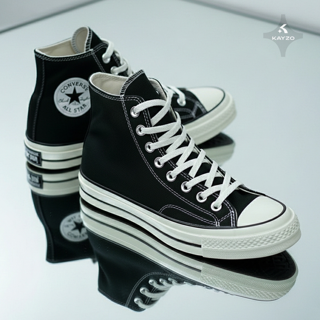 Jual Sepatu Sekolah Converse All Star Hitam Putih | Shopee Indonesia