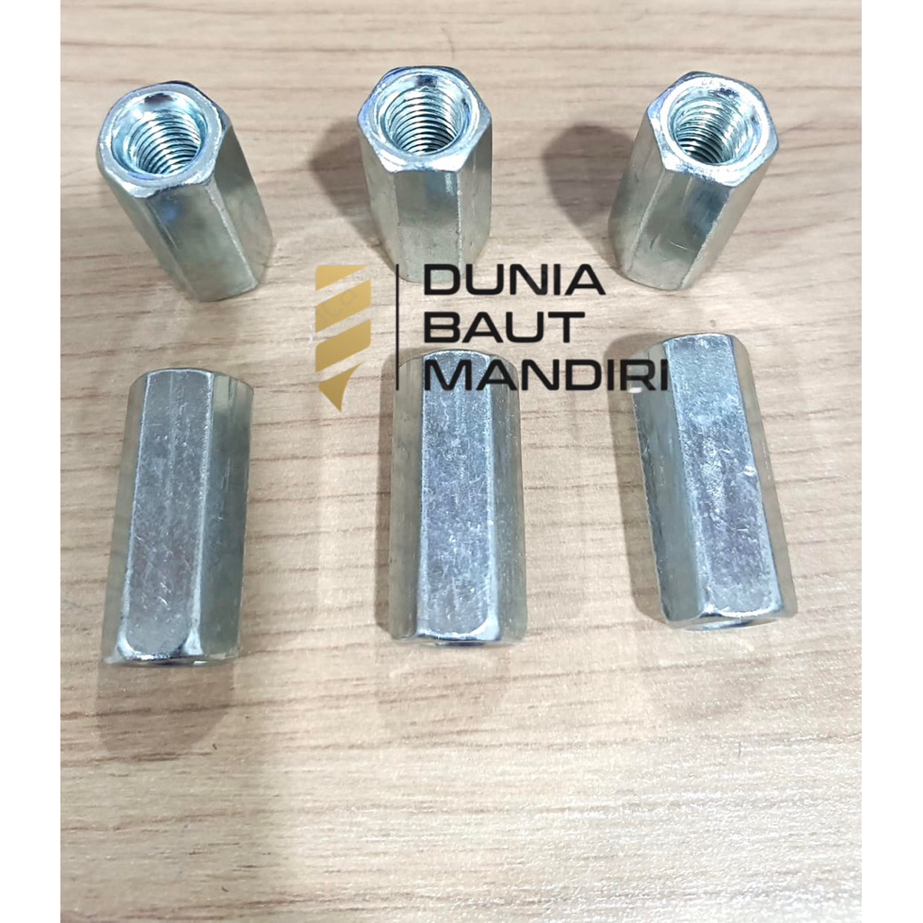 Jual Long nut m12 x 40mm | Mur panjang galvanis m12 Pitch 1.75 | Shopee ...